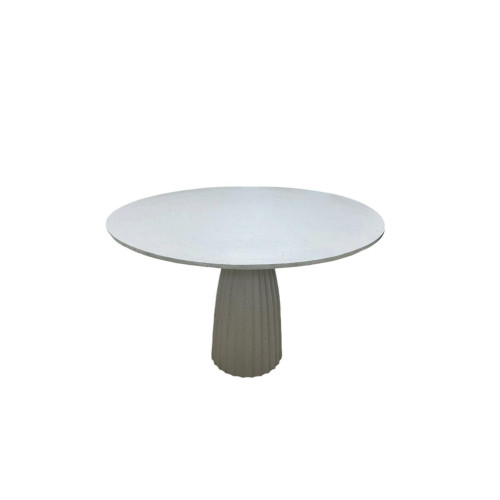 Round Top with Rugged Base Dining Table - 47.25" - White | Christmas ...