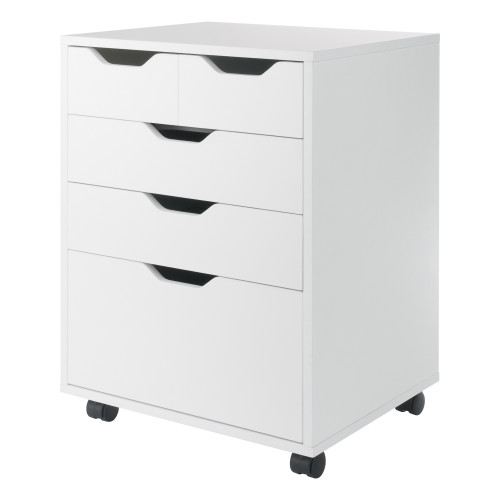 Mobile Storage Cabinet with Wheels - 26.25" - White | Christmas Central