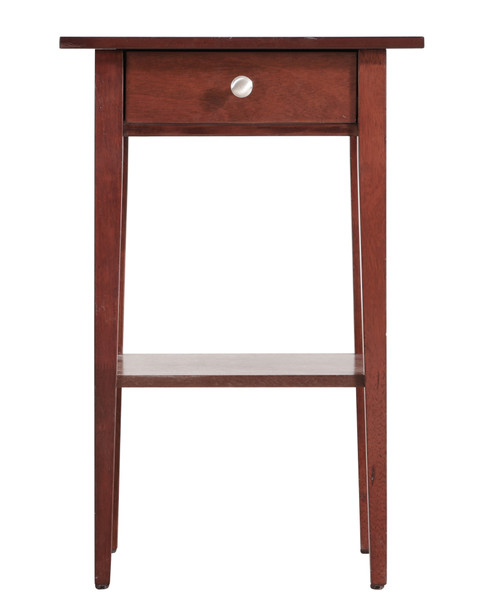Wooden 1-Drawer Nightstand with Open Shelf - 28" - Brown | Christmas ...