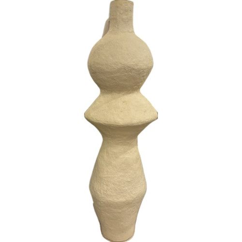 Sculptural Paper Mache Vase - 41" - White | Christmas Central