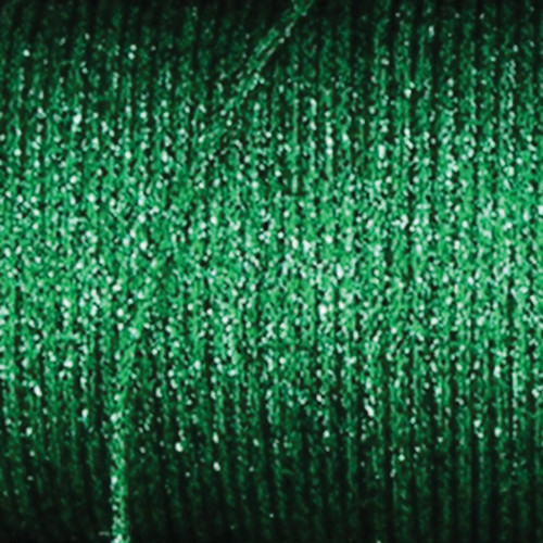 Green Glitter Woven Craft Cord 0.25" x 100 Yards | Christmas Central