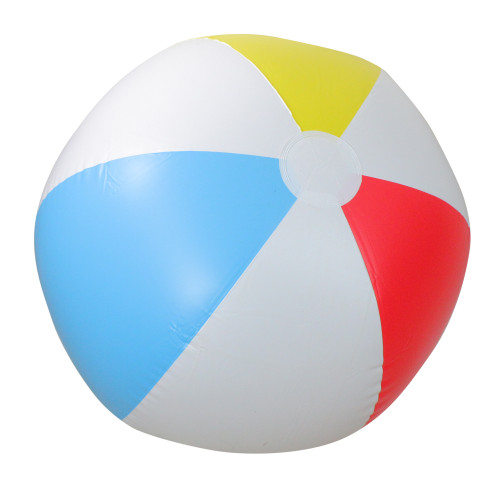36" White & Blue 6-Panel Color Blocked Beach Ball | Christmas Central