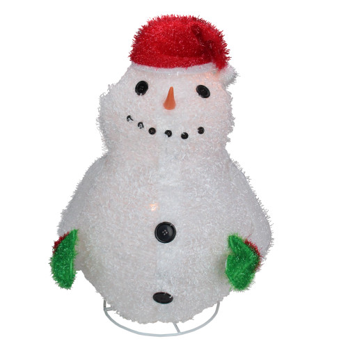 Pre-Lit Snowman Outdoor Christmas Decoration - 24" - Clear Lights ...