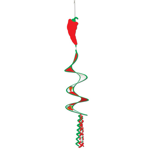 Club Pack of 12 Green & Red Chili Pepper Wind-Spinner Hanging Decor 3.5 ...