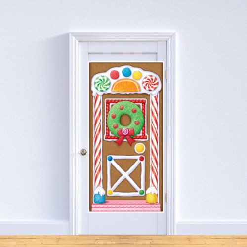 Club Pack of 12 Winter Wonderland Themed Gingerbread House Door Cover ...