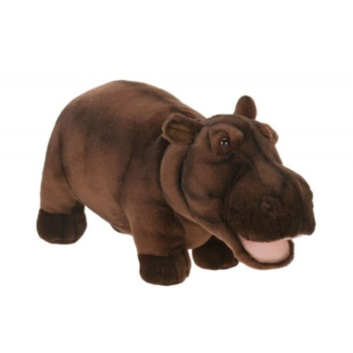 Set of 3 Brown & Black Handcrafted Happy Hippo Stuffed Plush Animals 18 ...