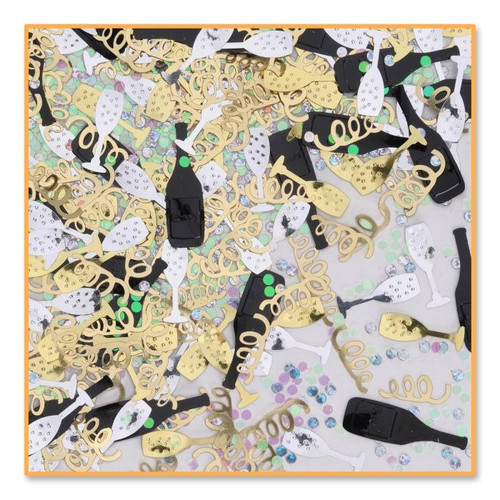 Pack of 6 Gold, Silver & Black Special Celebration Confetti Bags 0.5 Oz ...