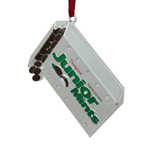 3" Silver & Brown Plated Junior Mints Candy Bar Logo Christmas Ornament ...