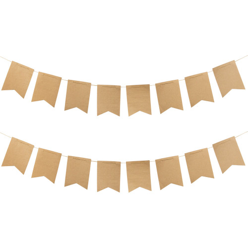 Club Pack of 12 Brown Pennant Ribbon Banners 18' | Christmas Central