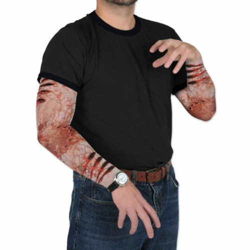 Pack of 24 Bloody Halloween Zombie Bite Party Sleeve Costume ...