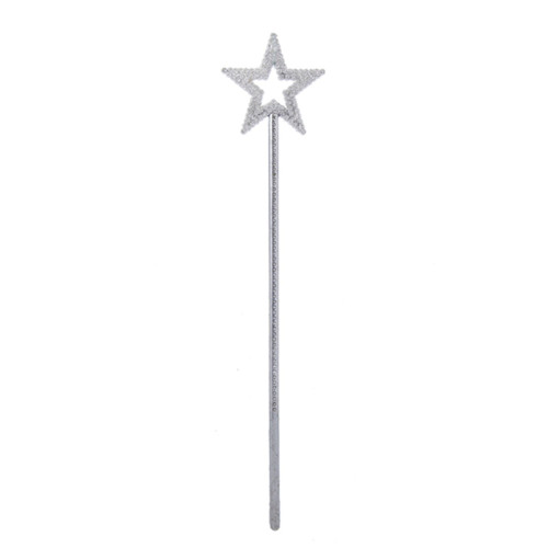 13.25" White & Silver Glitter Ice Palace Star Christmas Pick ...