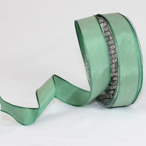 Jade Green Solid Wired Craft Ribbon 1" x 54 Yards | Christmas Central