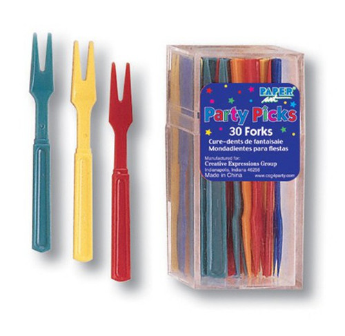 Club Pack of 360 Red & Yellow Festive Party Pick Two-Prong Cocktail ...