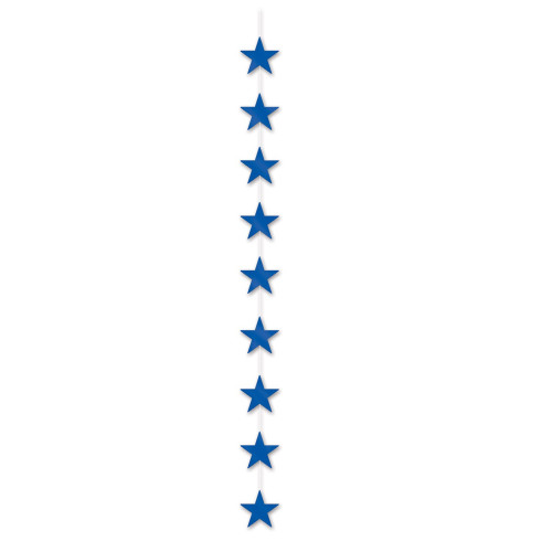 Club Pack of 12 Metallic Blue Star Stringer Hanging Party Decorations 6 ...