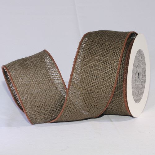 Dark Brown Burlap Wired Craft Ribbon 3" x 20 Yards | Christmas Central