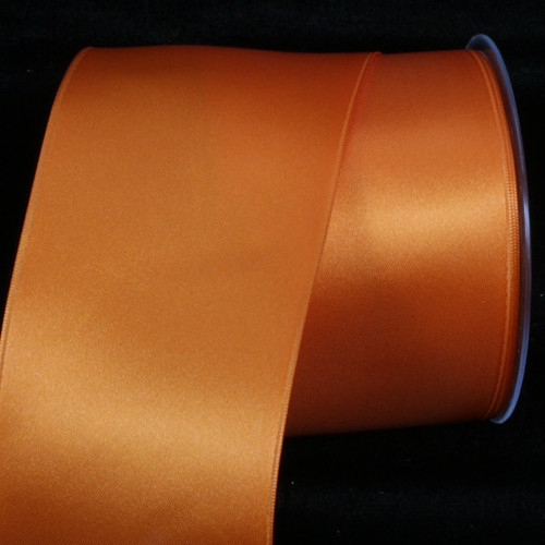 Orange Double Face Wired Craft Ribbon 2.75" x 22 Yards | Christmas Central