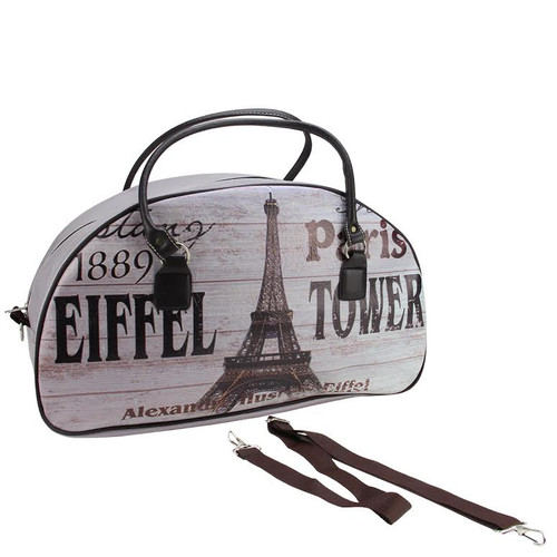 20" Vintage-Style Paris & Eiffel Tower French Theme Travel Bag with ...