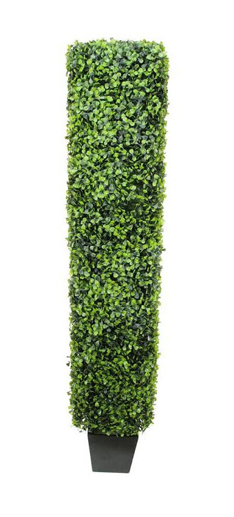 4' Potted Two Tone Rectangular Boxwood Artificial Topiary Tree - Unlit ...
