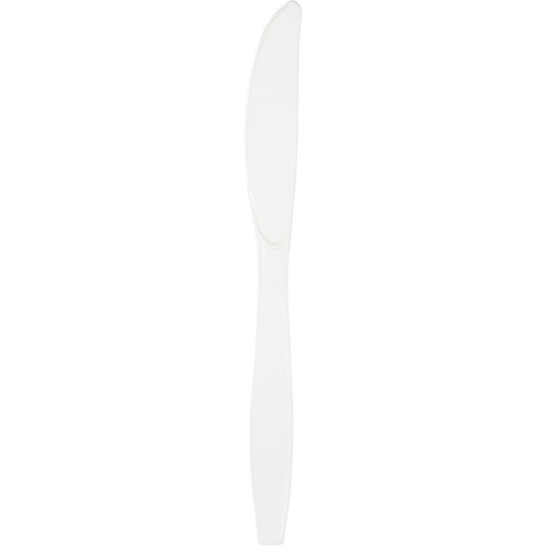 Club Pack of 600 White Reusable Party Knives 7.5" | Christmas Central