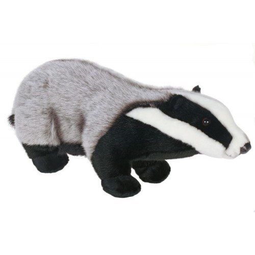 Set of 2 Black & White Handcrafted Plush Badger Stuffed Animals 17.5 ...