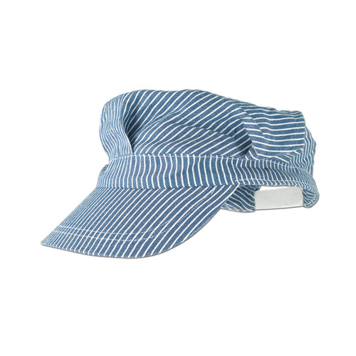 Club Pack of 12 Striped Train Engineer Hat Costume Accessories - One ...