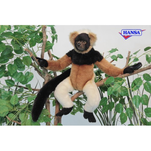Set of 2 Brown & Beige Handcrafted Madagascar Lemur Stuffed Animals 15 ...