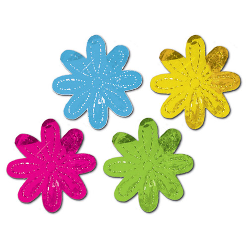Club Pack of 48 Vibrantly Colored Spring Flower Cutout Silhouettes ...