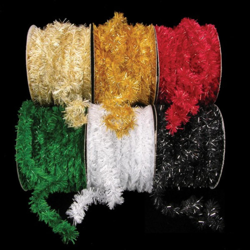 Gold Colored Fuzzy Caterpillar Wired Craft Ribbon 0.75" x 55 Yards ...