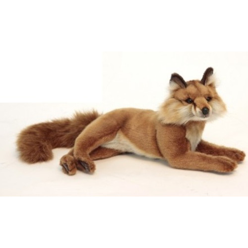 Set of 3 Brown & White Handcrafted Soft Plush Laying Red Fox Stuffed ...
