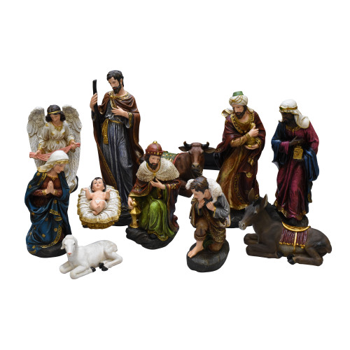11-Piece Brown & Blue Holy Family & Three Kings Inspirational Religious ...