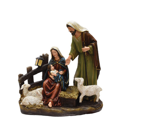 13" Nativity Scene with Joseph, Mary & Baby Jesus Religious Christmas ...
