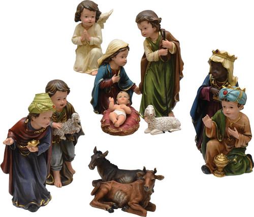 11-Piece Green & Blue Inspirational Religious Children Christmas ...