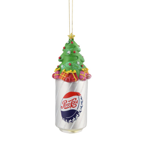4.75" Silver Pepsi Bottle Cap Can with Christmas Tree Topper Decorative ...