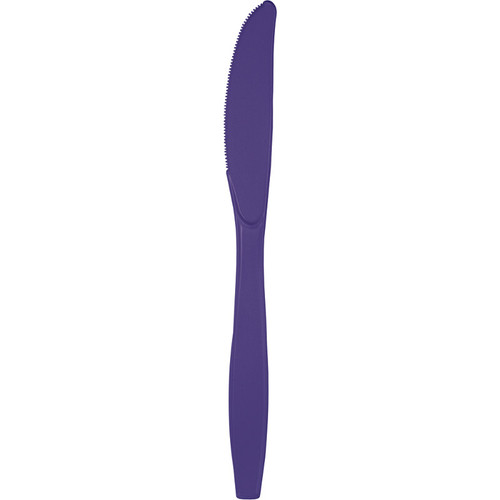 Club Pack of 600 Purple Reusable Party Knives 7.5" | Christmas Central