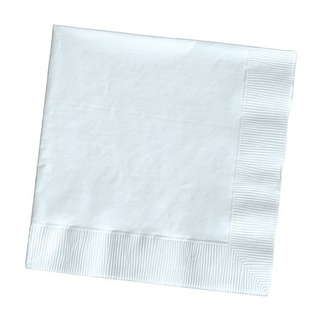 Club Pack of 500 Classic White Solid 3-Ply Disposable Lunch Napkins 6.5 ...