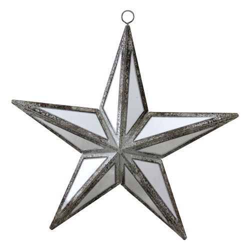 5.75" Brown & Silver Mirrored Five Point Star Christmas Ornament ...