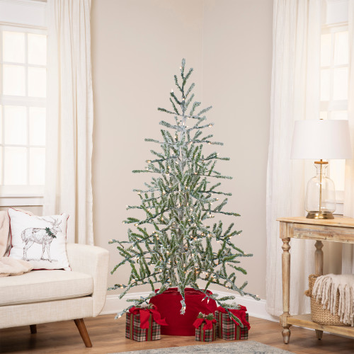 Pre-Lit Medium Flocked Alpine Twig Artificial Christmas Tree - 5 ...