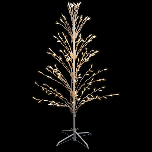 Pre-Lit Cascade Twig Tree Outdoor Christmas Decoration - 4' - Clear ...