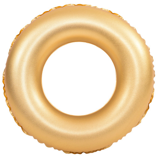 35" Inflatable Golden Pool Ring Float | Christmas Central