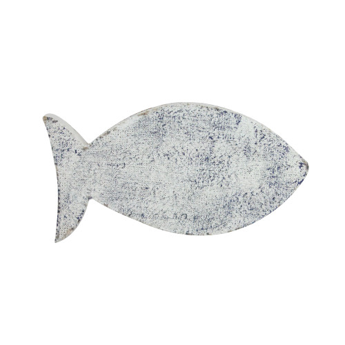 9” White & Blue Cape Cod Inspired Fish Table Top Decoration | Christmas ...
