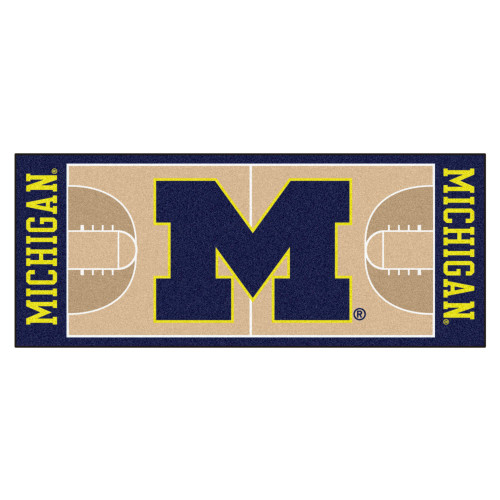 30" x 72" Brown & Yellow University of Michigan Wolverines NCAA ...