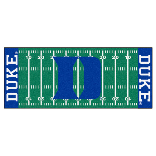 30" x 72" Green & Blue NCAA Duke University Blue Devils Football Field ...