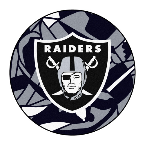 NFL Oakland Raiders Rounded Non-Skid Mat | Christmas Central