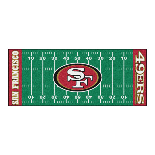 NFL San Francisco 49ers Football Field Runner Mat Rug | Christmas Central