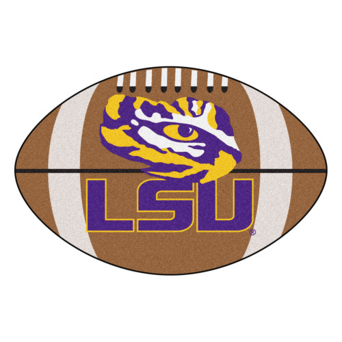 NCAA Louisiana State University Tigers Football Shaped Area Rug ...