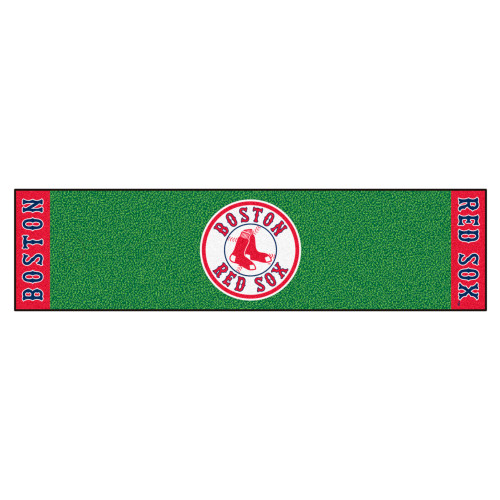 18" x 72" Green & Red MLB Boston Sox Golf Putting Mat | Christmas Central