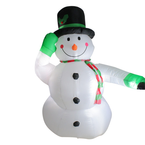 8' Lighted & Animated Standing Snowman Outdoor Decoration | Christmas ...