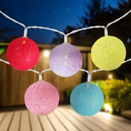 LED Shere Ball Indoor Outdoor Patio String Light Set - 4.5' Clear Wire ...