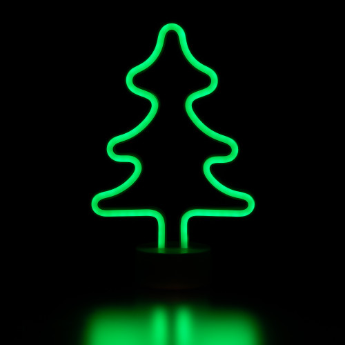 LED Christmas Tree Neon Table Light - 11" - Green | Christmas Central
