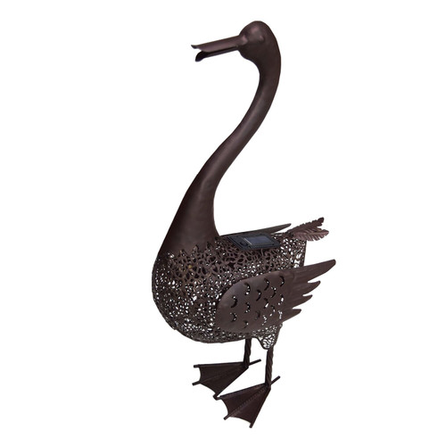 Solar LED Lighted Duck Outdoor Garden Statue - 24" - Brown | Christmas ...